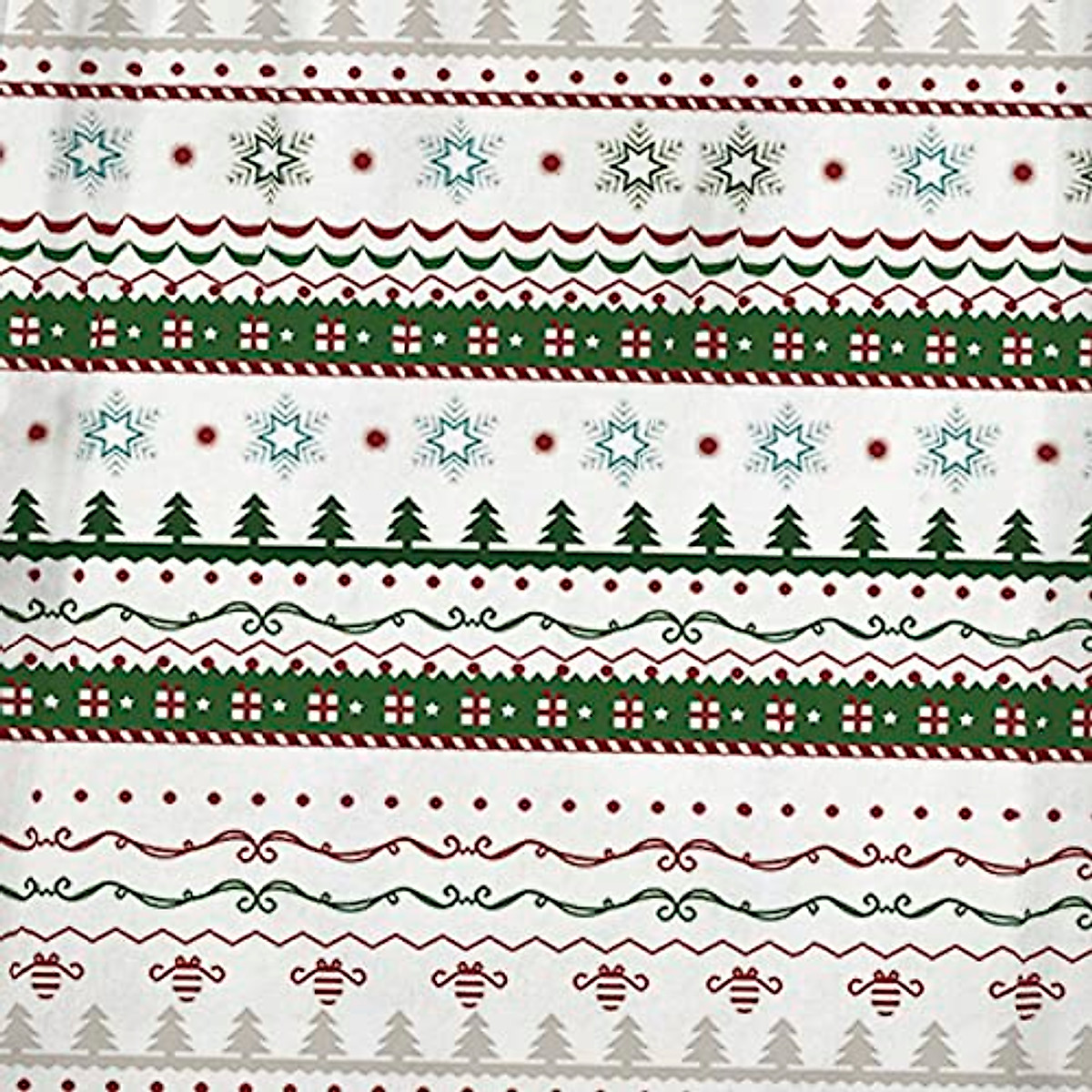 Dinjoy Christmas Holiday Throw Blanket, Snowflake Christmas Tree Green White Fuzzy Sherpa Fleece Plush Bed Throw Kid Xmas New Year, Fluffy Blanket for Bed Sofa Couch Car 50x60 Inches