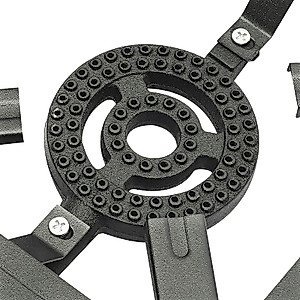 Square Portable Single Burner Outdoor Gas Stove Propane Cooker with Adjustable 0-20Psi Regulator Hose for Patio Camping, BBQ, Home Brewing, Turkey Fry, Maple Syrup Prep