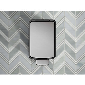 KOHLER 31319-BST Bathroom Trash Can, 1.6 Gallon, 6-Liter Step Can, Quiet-Close Small Trash Can with Foot Pedal, Black Stainless