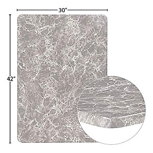 Flash Furniture 30" x 42" Rectangular Gray Marble Laminate Table Top