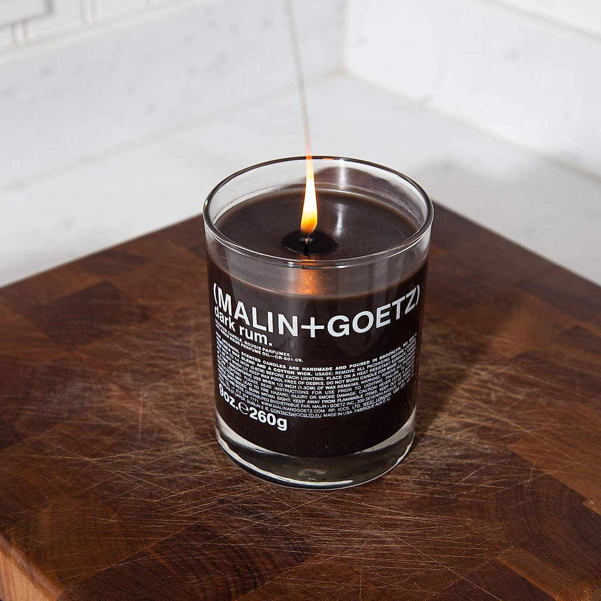 MALIN+GOETZ Women's Dark Rum Candle, Dark Rum, Brown, 9.0 Fl Oz