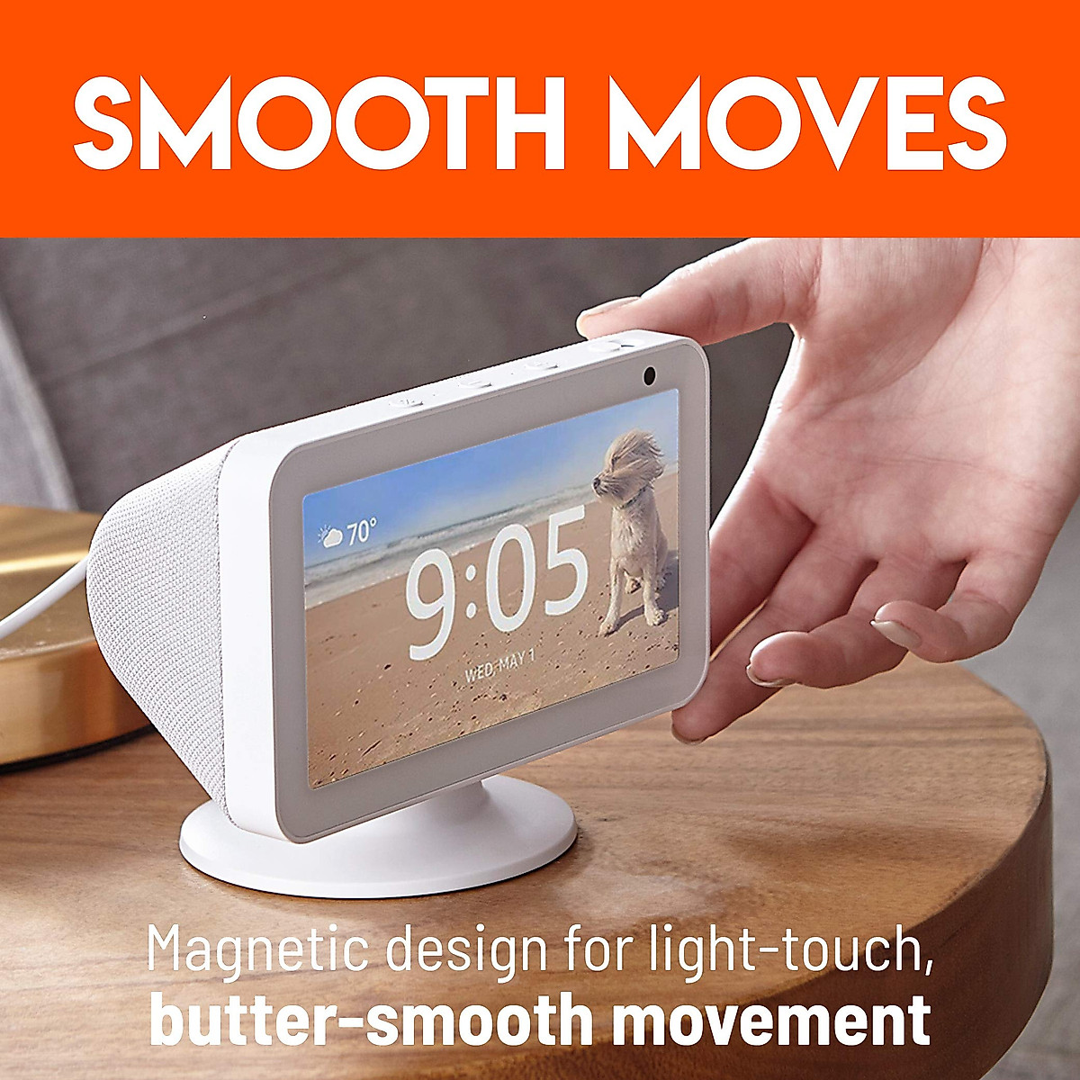 Made for Amazon Tilt + Swivel Stand for the Echo Show 5 - White