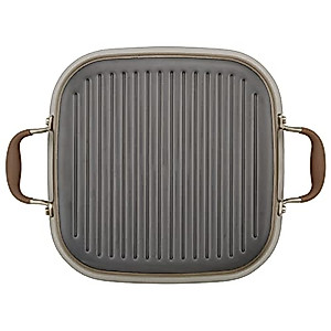 Anolon Advanced Hard Anodized Nonstick Grill Pan / Griddle and Roaster - 11 Inch, Brown