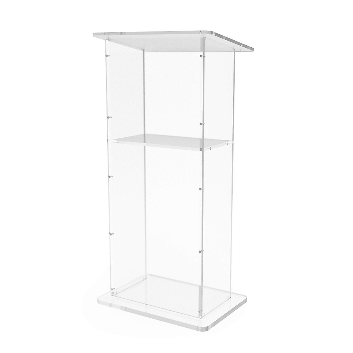 FixtureDisplays® Clear Acrylic Lucite Podium Pulpit Lectern 45" Tall 1803-2