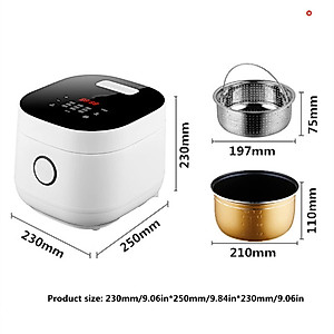 N / B 3l Low Sugar Rice Cooker, Portable Mini Slow Cooker, Thickened Inner Tank, Precise Temperature Control, 24-Hour Appointment, Suitable for Rice, Soup, Cake