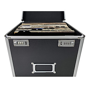 Vaultz Vinyl Record Storage Dividers A-Z - 26 Record Holder Organizer Guides - Alphabetical Vinyl LP Dividers for Album Crate, Collection Library Bin, Black