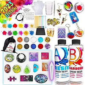 Goody King Resin Jewelry Making Starter Kit - Resin Kits for Beginners with Molds and Resin Jewelry Making Supplies - Silicone Casting Mold, Tools Set Clear Epoxy Resin for DIY Jewelry