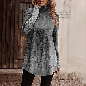 Fall Outfits Women Trendy Womens Clothing Women's Fashion Business Casual Women Black Tops for Women Blue Sweatshirt Long Sleeve Summer Tops for Women Maternity Dress Long Sleeve（5-Gray,X-Large）