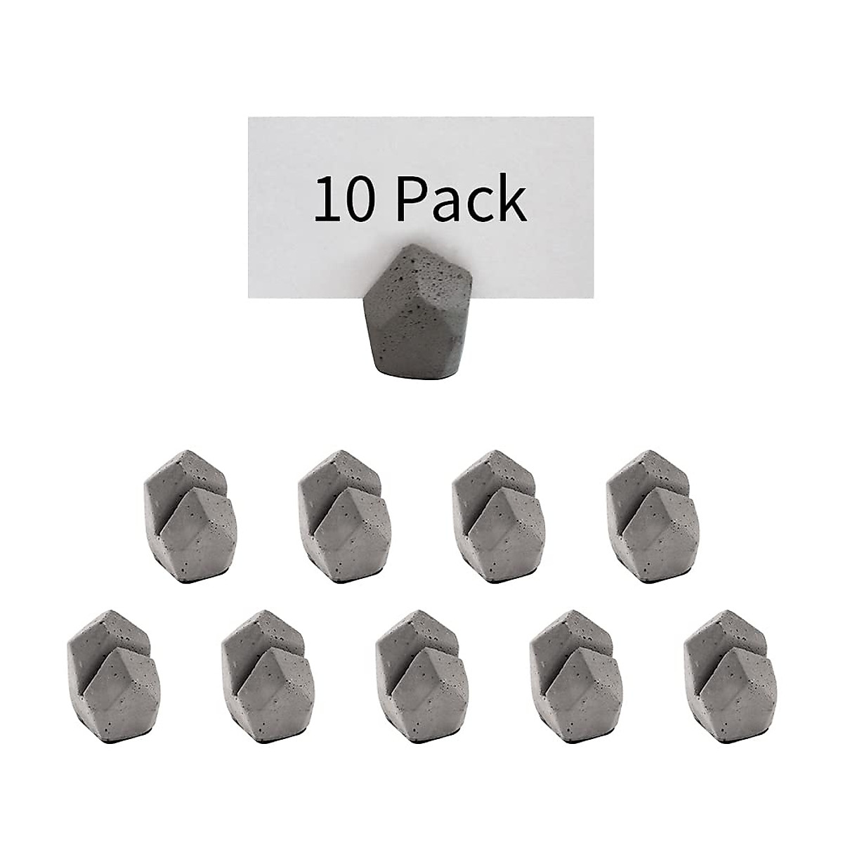 watchget Place Card Holder, Concrete Table Number Holders Small Size Table Card Holder Menu Stands for Home Cafe Shop Wedding Party, 10Pcs