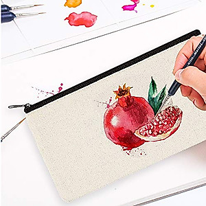 Canvas Pencil Pouch, Blank Makeup Bags,Pencil &Cosmetic Bag,fit for HTV and Iron on Vinyl DIY