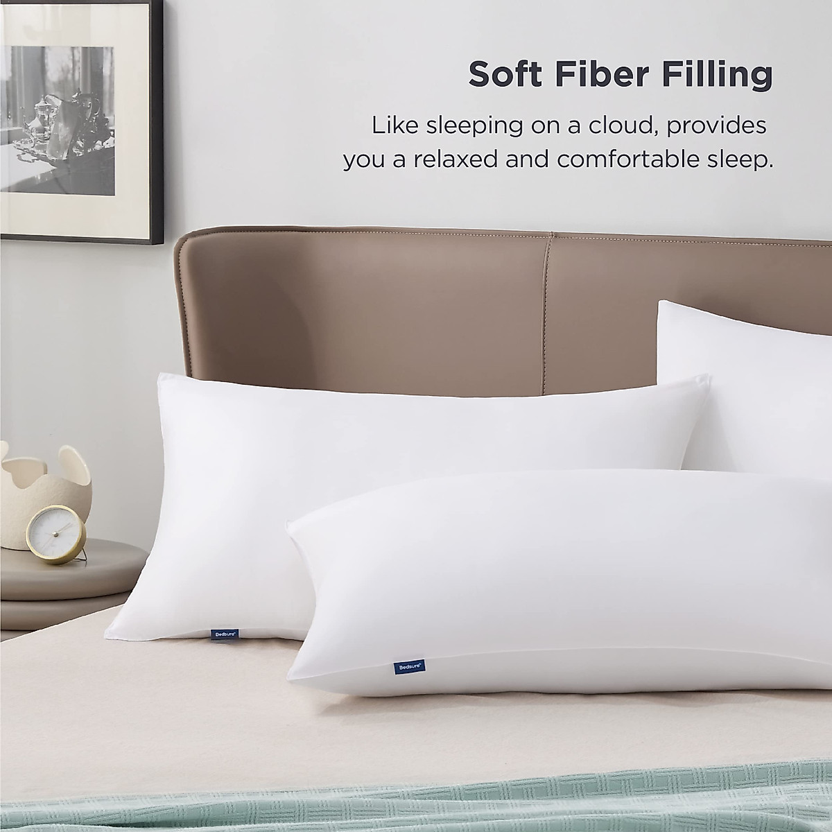Bedsure Pillows King Size Set of 2 - King Size Pillows 2 Pack Premium Down Alternative Hotel Pillows Set of 2- Soft and Supportive Bed Pillows for Side and Back Sleeper