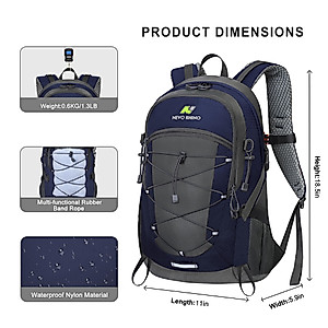 N NEVO RHINO Hiking Backpack 25L Waterproof Outdoor Day Pack, Lightweight Camping Travel Backpack for Men Women