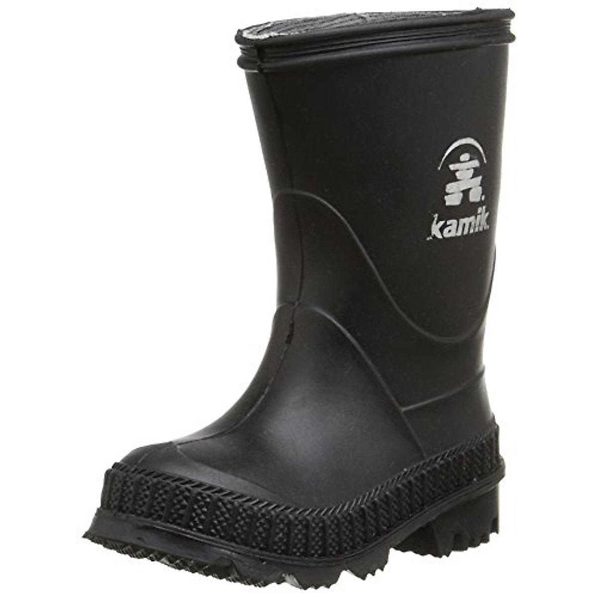 Kamik STOMP/KIDS/PUR/4149F Rain Boot Black, 2 M US Little Kid