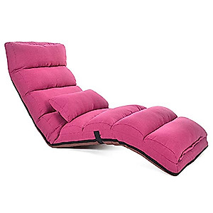 FBKPHSS Multifunctional Lazy Sofa, Adjustable Folding Lazy Sofa Chair Washable Comfortable Floor Lazy Sofa Tatami with Backrest for Bedroom Living Room,Rose red,80.7"*20.8"*7"
