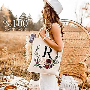 Zexpa Apparel Customized Bridesmaid Tote Bag For Personalized Bachelorette Hen Night Initial A