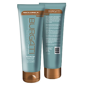 Burgati Moroccan ​Argan Oil Conditioner with Keratin Sulfate Free for Dry, Frizzy, Curly or Damaged Hair Professional Strength-Made in USA - 8 Fl Oz