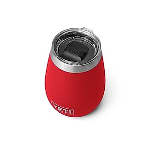 YETI Rambler 10 oz Wine Tumbler, Vacuum Insulated, Stainless Steel with MagSlider Lid, Rescue Red