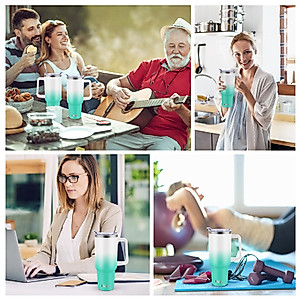 MaxBase 40 oz Tumbler with Handle and Straw Lid, Insulated Reusable Stainless Steel Travel Mug Keeps Drinks Cold up to 34 Hours, 100% Leakproof Bottle for Water, Iced Tea or Coffee, Smoothie and More