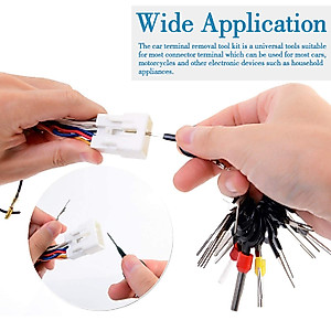 Vignee 60pcs Terminal Removal Tool kit,Pins Terminals Puller Repair Tools for Car Pin Extractor Electrical Wiring Crimp Connectors,Key Extractor Depinning Tool Set