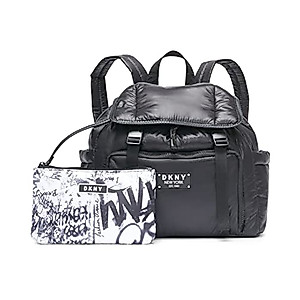 DKNY Women's Casual Lightweight Backpack, Black, One Size