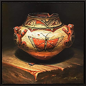 Ceremonial Flies 'n Frogs by Lisa Danielle, Original Acrylic on Canvas, 30" x 30"