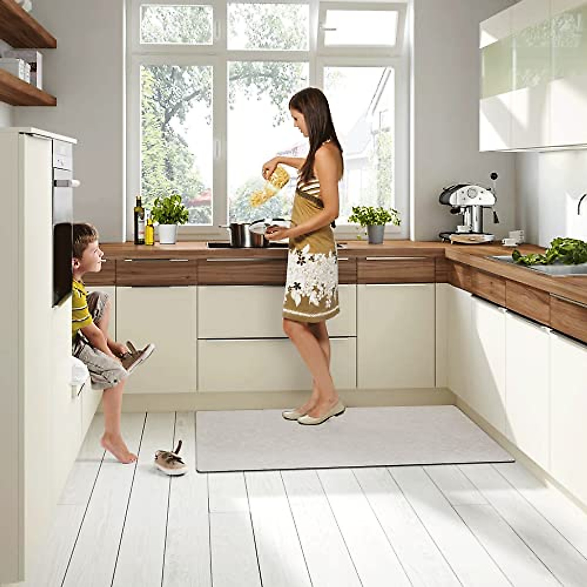 Extra Large Coffee Machine Under Sink Mats,under - Organizer Rug,Shelf Liners for Below Kitchen Sinks,Drawers,Protect the Countertop from Stains & Liquids, Easy to Clean,No Slip,DIY, 38"x17.5"