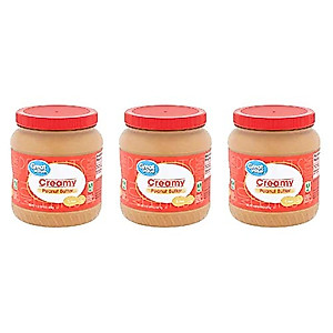 Great Value Creamy Peanut Butter, 64 oz (Gluten-Free) - Pack of 3