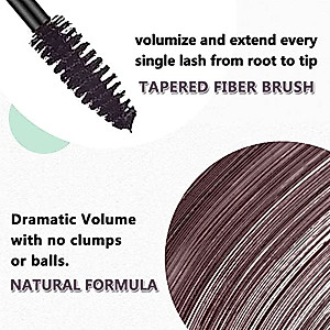 Brown Mascara Waterproof Fast Dry Eyelashes Eye Makeup Volumizing Lengthening Defining Curling Multiplying Buildable Formula