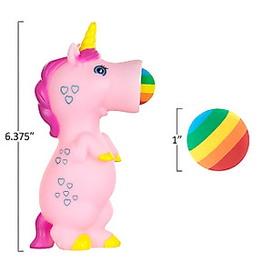 Expressions 1pc Foam Ball Popper Toy - Squeeze & Launch Unicorn Toy w/ Foam Balls Included – Animal Ball Shooting Squishy Toy, Toddler Toys