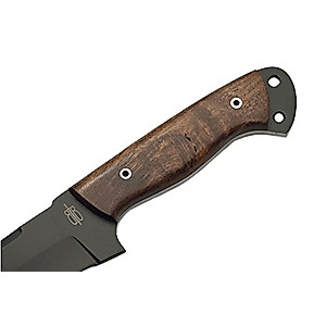 BUCKNBEAR KNIVES Best Hunting Knife – Hunting Knife and Sheath Custom Handmade High Carbon Black Fixed Blade Fishing Filet Knife (Burlwood handle) – BucknBear