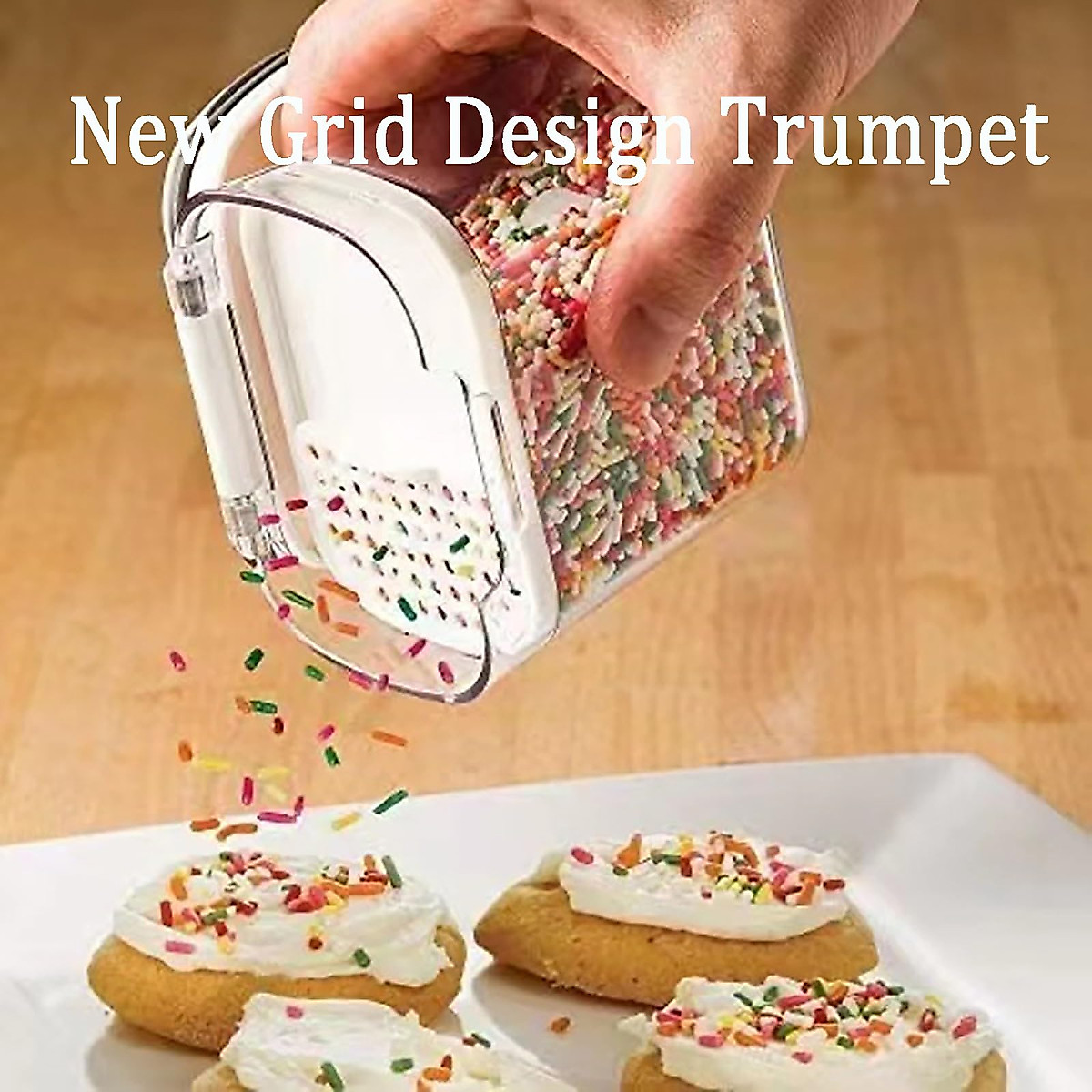 Rcdiouh Baking Storage Set with Labels, Rcdiouh Baking Storage Set, Rcdiouh Containers, Storage Containers with Lids Airtight for Flour, Airtight Food Storage (350ml)