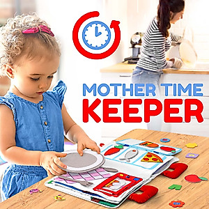 QUIET BOOK for Toddlers - Montessori Kids for Girl & Boy - Activity Travel Toddler Busy Book - Soft Quiet Toys for Toddlers - Felt Preschool Educational Toy with Sensory Activities, Red