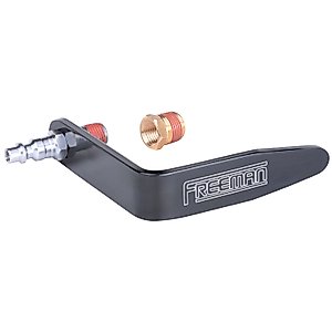 Freeman PLTHSFB 1-3/4" Aluminum Pneumatic Tool Rafter Hook with 1/4" Straight Industrial Fitting and Brass Bushing, Black
