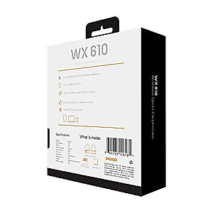 Ondigo WX610 Wireless, Bluetooth Headphones with Microphone | Waterproof, Sweatproof Sport Earbuds, Earphones with Noise Cancelling Headset - Silver/Black