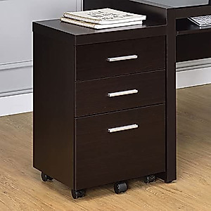 Coaster Home Furnishings Skylar 3-Drawer Mobile Storage Cabinet Cappuccino