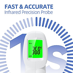 Berrcom Non Contact Infrared Forehead Thermometer JXB-178 Baby Fever Check Thermometer 3 in 1 Contactless for Kids Infant Adult (Batteries Not Included)