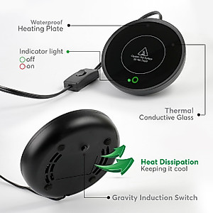 Coffee Mug Warmer - Compact Coffee Cup Warmer for Desk with Auto On/Off - Multipurpose Electric Candle Warmer Plate & Coffee Warmer for Desk, Durable, Safety Auto-Shutoff - Perfect for Home & Office