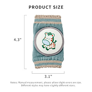 Reidio 2 Pairs Baby Knee Pads for Crawling Breathable Elastic Cotton Crawling Knee Pads Cute Unisex Baby Knee Protector with Sponge Pad for Baby Toddler (Rabbit & Cat)