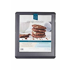 Chicago Metallic Professional Non-Stick Large Cookie Baking Sheet, 40 x 35 cm (15" x 14"), Metal, Grey, 40 x 35 x 1.3 cm