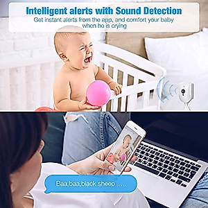 Home Security Cameras 4pcs with 1080P Night Vision Sound/Motion Detect, Indoor Cameras with Phone app, Surveillance IP Cameras Work with Alexa, 2 Way Talk Live Video for Baby Monitor/Pet/Kids