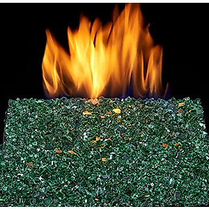 Duluth Forge 14REMGM 1/4 in. Premium Reflective Emerald Fire Glass-10 lb, Small