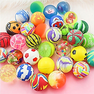 REBABA 1 Piece Bouncy Ball, Funny Colorful High Bouncing Balls for Game Prizes, Birthday Gift, Party Favors and Vending Machines