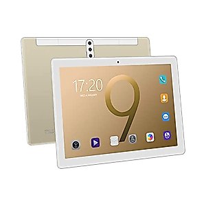 10.1-Inch Tablet Computer Upgraded 2+16g 10-Core Android Ultra-Thin HD Screen Learning Game Video Office Tablet Supports Sim Communication Function 3800mah Batter (Gold)