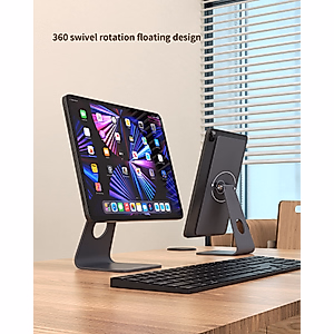 LULULOOK Compatible with Magnatic iPad Stand, Aluminum Tablet Holder Adjustable Desktop Stand Holder