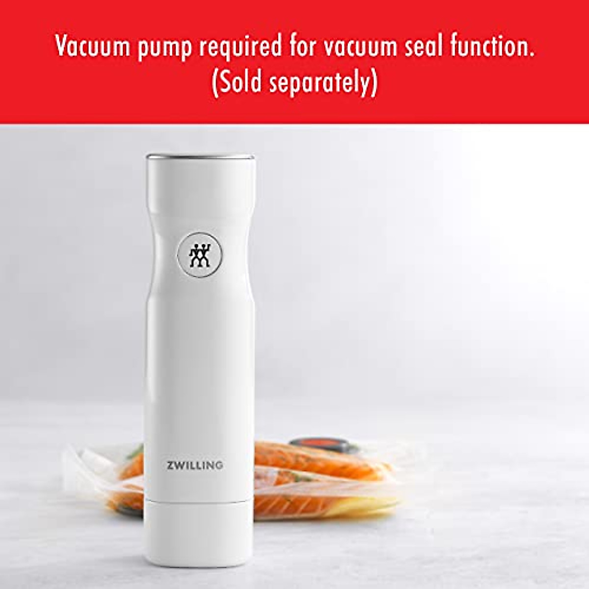 ZWILLING Enfinigy Personal Blender Jar with Drinking Lid and Vacuum Lid - White