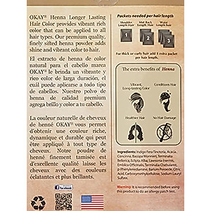 OKAY LONGER LASTING HENNA COLOR BLACK 50gr / 2oz