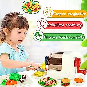 Play Dough Toys, 37PCS Color Dough Kitchen Toys Playset, Fun DIY Dough KitchenTools Pretend Play Set for 3 4 5 6 Years Old Boys Girls Kids Toddlers Christmas Birthday Gift