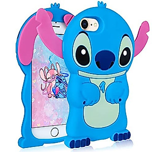 Besoar Case Designed for iPhone SE 2022/2020/6/6S/7/8 Cute Cartoon Funny Fun Kawaii 3D Character Animal Cases Unique Cool Silicone Cover for Kids Boys Teens for iPhone SE 2022/2020/6/6S/7/8 4.7"