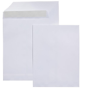 Amazon Basics Catalog Mailing Envelopes, Peel & Seal, 9x12 Inch, 100-Pack, White