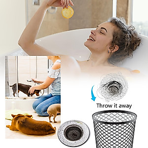 Melfluo 50 Pcs Disposable Shower Drain Cover Hair Catcher,Floor Drain Sticker，Drain Cover Sticker，Bathroom，Kitchen，Bathtub,Laundry,Shower Drain Stickers for Hair